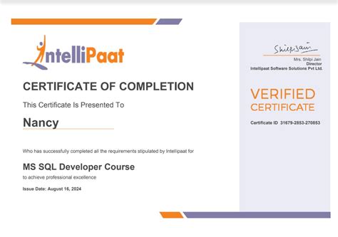Nancy Chugh On Linkedin Microsoftsql Sqlcertification Intellipaat