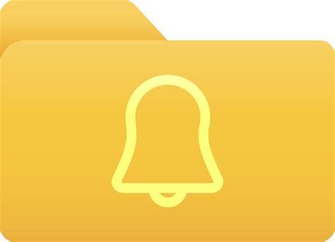 Folder With Bell Symbol Folder Icon 24596163 Png