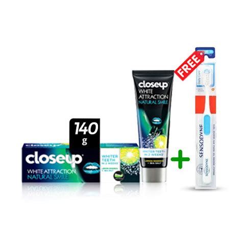 Close Up Whitening Toothpaste 140gm Free 1 Toothbrush