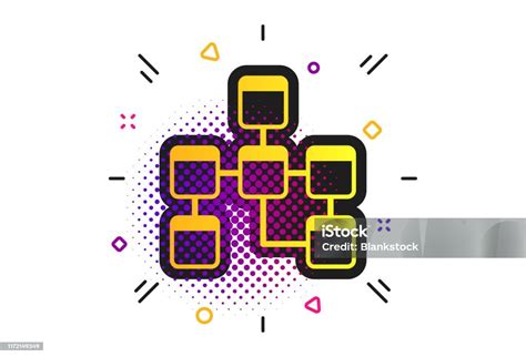 Ikon Tanda Database Skema Database Relasional Vektor Ilustrasi Stok