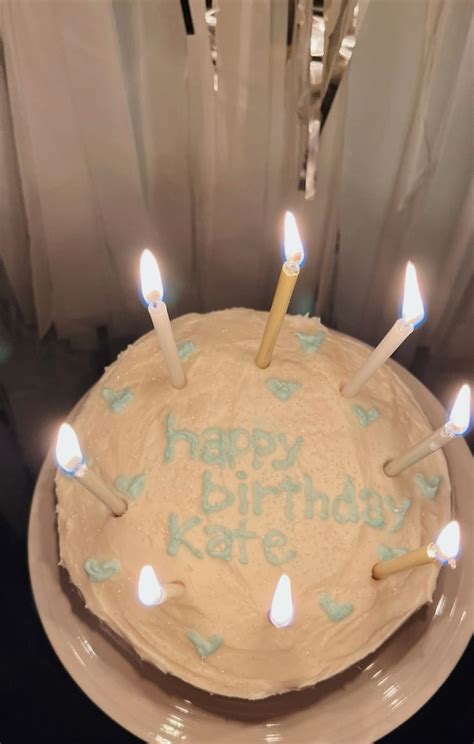 Minimalist Aesthetic Happy Birthday Cake