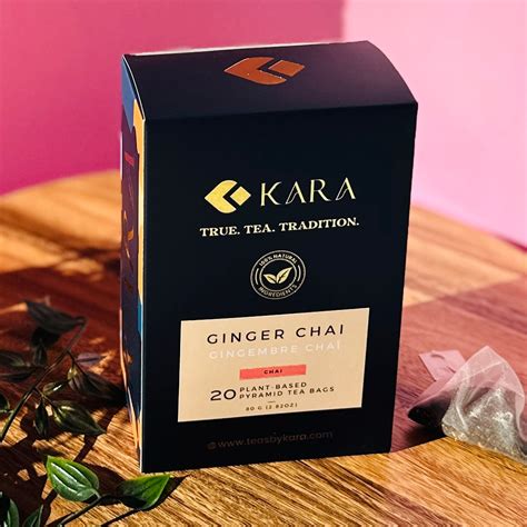 Ginger Chai Black Tea Ctc Blend Pyramid Shaped Plant Based Teabags