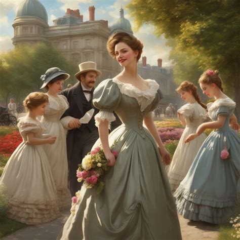 Playground A Wonderful Woman Of The Victorian Era Walks In The Park