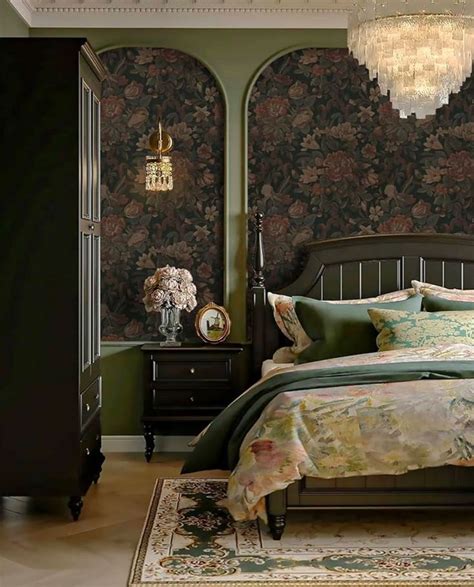 French Retro Bed Solid Wood Vintage Wallpaper Bedroom Victorian