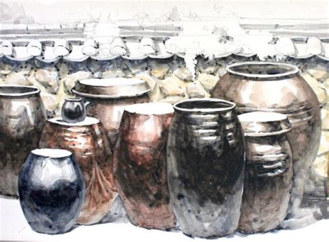 풍경수채화 장독대 수채화과정 켄트지 네이버 블로그 Beautiful Flower Drawings Beautiful Flowers Modern