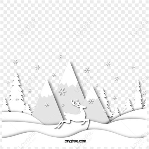 종이 컷 스타일 엘크 숲항아리빛나는최소한의 Png 일러스트 무료 다운로드 Lovepik