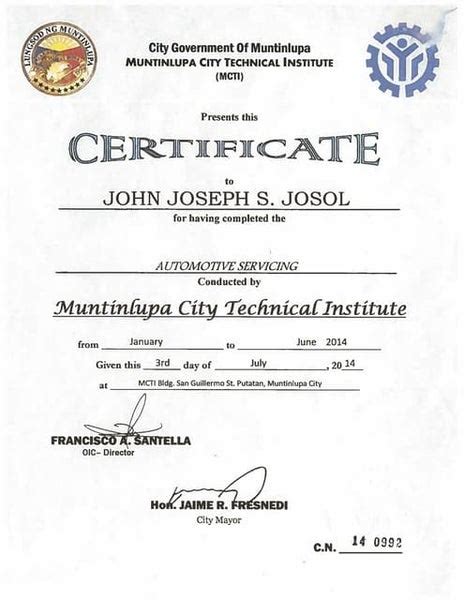 Nc2 Certificate