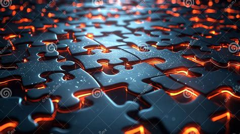 Beams Of Light Converge Create Luminous Puzzle Pieces On White Backdrop Symbolizing Clarity And