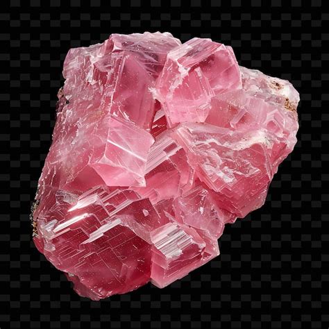 Premium Psd A Pink Quartz Stone With A Black Background