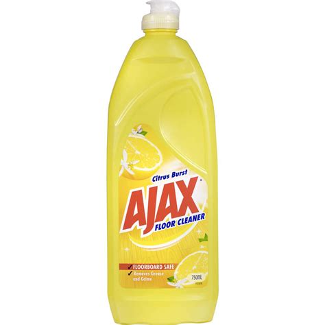Ajax Floor Cleaner Lemon 750ml Woolworths