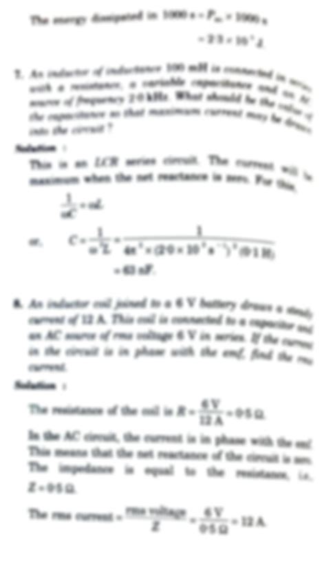 SOLUTION Alternating Current Solved Numericals Set Physics Studypool