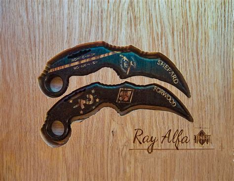 Mcmap Training Knife Karambit Wood T Fidget Training Etsy