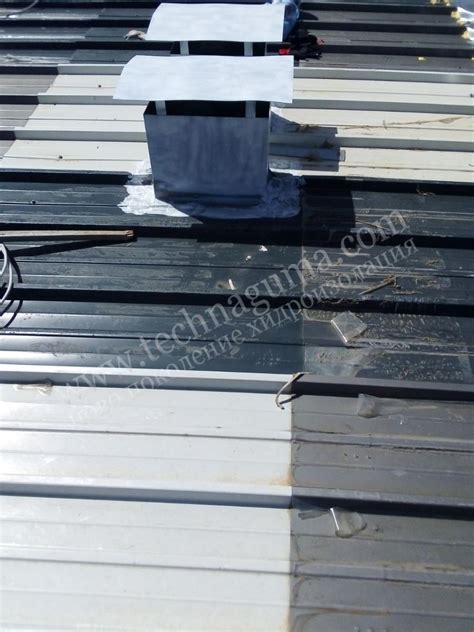 Хидроизолация на ламаринен покрив с течна гума Hydroflex Universal гр София