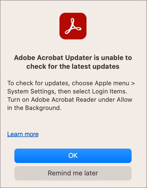 Fix Adobe Acrobat Updater Is Unable To Check For Latest Updates Error On Macos 13 Ventura