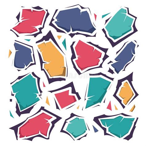 Colorful Abstract Geometric Shapes Background Multifaceted Pattern Design Modern Art Style