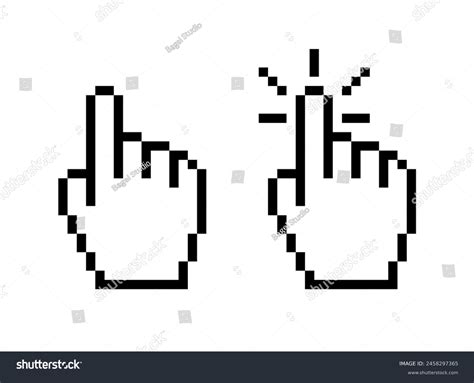 Mouse Cursor Icons Linear Style Vector Stock Vector Royalty Free 2458297365 Shutterstock