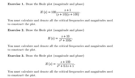 solved exercise 1 ﻿draw the bode plot magnitude and