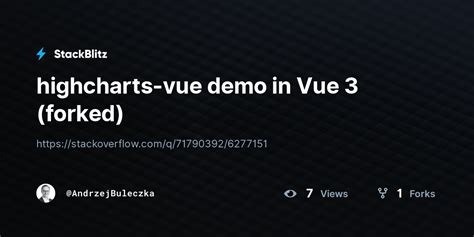Highcharts Vue Demo In Vue 3 Forked Stackblitz