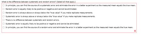 Solved What Is The Difference Between Systematic And Random