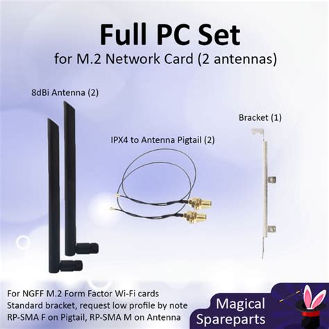Jual Full PC Antenna Set for NGFF M.2 Wireless Network Card PC IPX4 ...