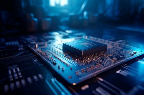 cpu 고급 중앙 처리 장치 개념 네트워크 보안 마더보드 칩 기술 과학 배경 ai 생성 선택적 포커스 프리미엄 사진