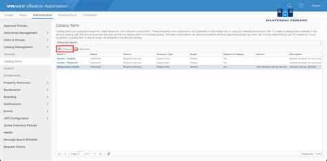 Catalog Management In Vrealize Automation Mastering Vmware