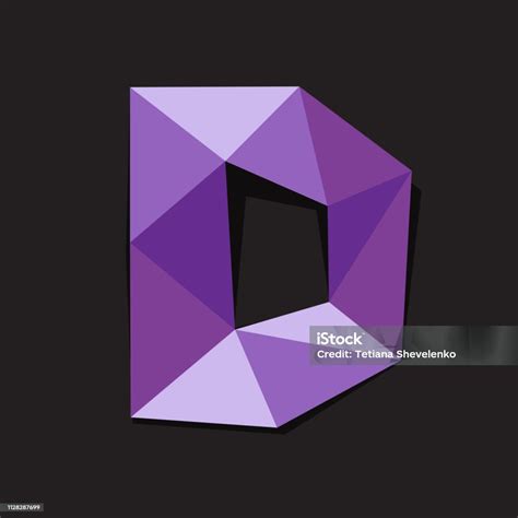 D 종이 접기 스타일에서의 벡터 그림입니다 다각형 다채로운 편지 3차원 형태에 대한 스톡 벡터 아트 및 기타 이미지 3차원 형태 로우 폴리곤 모델링 알파벳 Istock