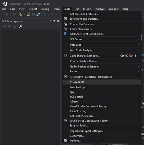 The Excel Development Platform How To Create A Guid In Visual Studio