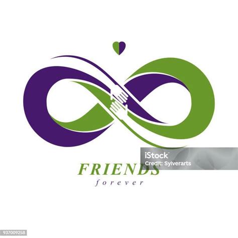 친구 영원히 영원한 우정 특이 벡터 기호 함께 인간의 손과 무한대의 두 상징 개념에 대한 스톡 벡터 아트 및 기타 이미지 개념 구도 동업 Istock