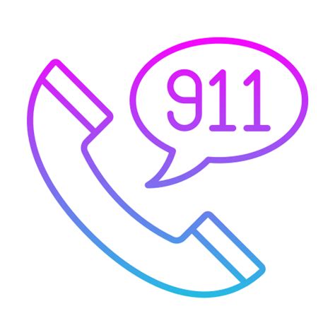 911 Call Generic Gradient Outline Icon