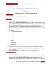 Hw7 Docx Instructor Wei Ding CS IT 114L Introduction To Java Part I Programming Assignment 7