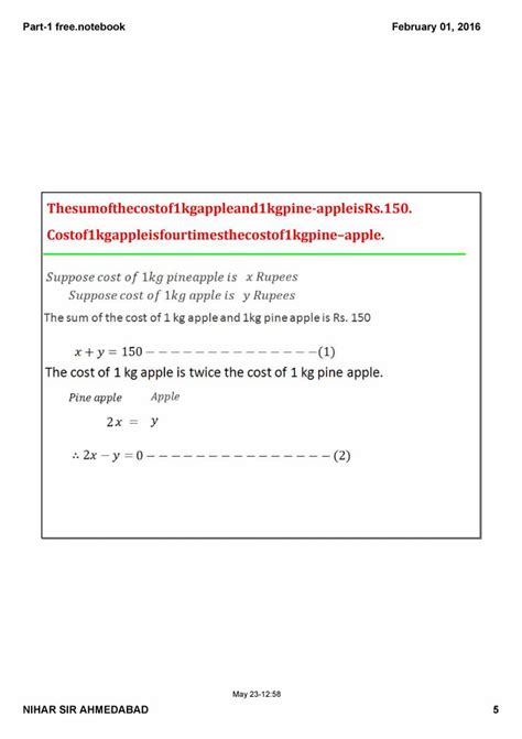 Linear Systems With Two Variables FORMING EQUATION Notes LearnPick India