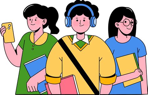 春季入学开学季卡通学生图