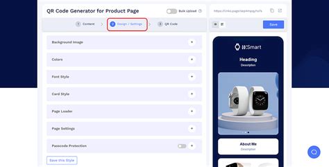 Product Qr Code Landing Page Builder
