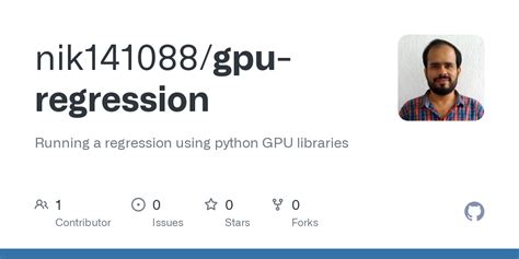 Github Nik141088gpu Regression Running A Regression Using Python