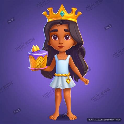 Ai创作图戴皇冠小女孩 写实卡通人物 卖冰淇淋的小女孩 莎莎女王 女孩ip形象 卡通写实漫画人物 王室女孩 水果女皇 人物女王 小女孩盲盒 Poly风格 女孩皇冠 戴皇冠的小女孩 女孩卡通形象