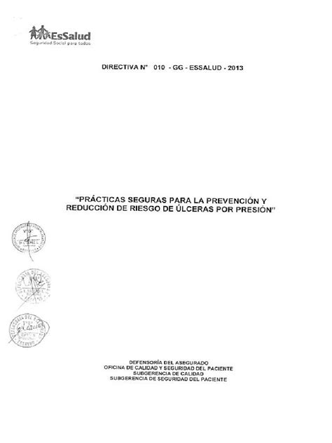 Prac Seguras Para PrevenciÓn Y ReducciÓn De Ulceras Por Presion Pdf