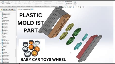 Car Wheel Toy First Part In Solidworks Solidworks Plasticmolding Cartoy Youtube