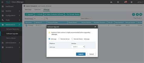 Sd Wan Vmanage Vbond Vsmart Vedge ソフトウェアアップグレード手順 Cisco Community