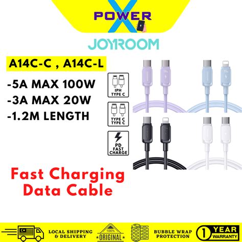 Joyroom Type C To Type C 5A PD 100W Cable Type C To IPH 3A 20W Cable Fast Charging Cable USB C