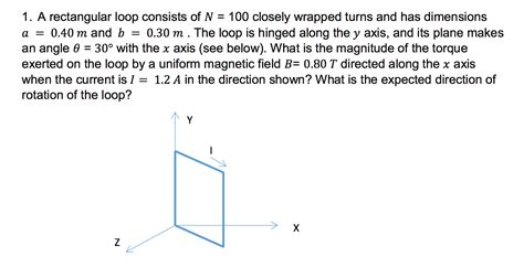 Solved A Rectangular Loop Consists Of N 100 Closely