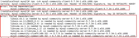 在linux中安装mysql报错“error Failed Dependencies Mysql Community Libsx86