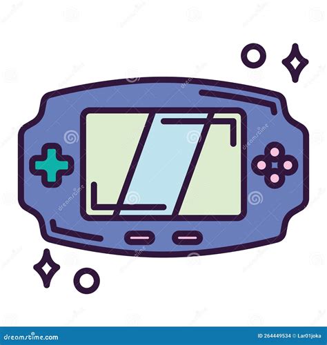 Isolated Cute Portable Videogame Console Toy Icon Vector Stock Vector