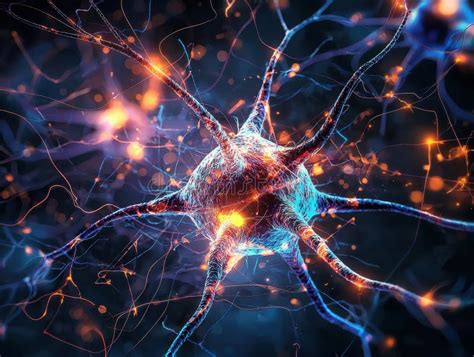 Complex Network Of Interconnected Neurons Illustrating Neural Connections And Communication