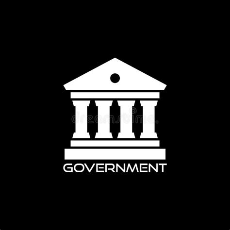 Government Icon Symbol Washington Dc Sign Black And White Sign Stock