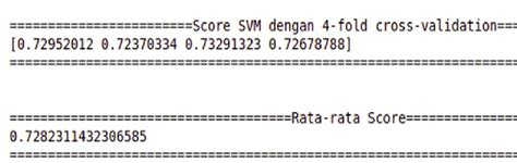 Svm Classification With 4 Fold Cross Validation Download Scientific