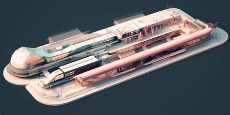 Premium Photo There Is A Model Of A Train On A Train Track Generative Ai