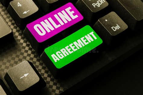 Inspiration Showing Sign Online Agreement Word Written On Contracts