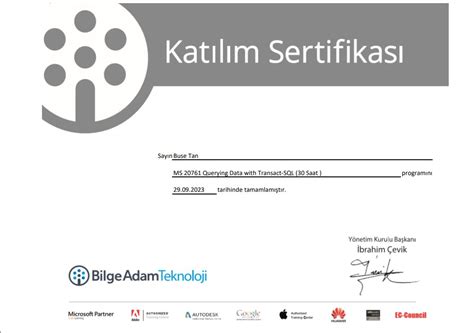 Buse Tan On Linkedin Ms 20761 Querying Data With Transact Sql 30 Saat