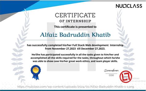 Alfaiz Khatib On Linkedin Internshipcomplete Careermilestone Newbeginnings